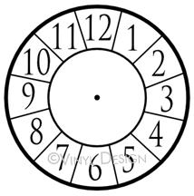 Clock with Numbers wall sticker, vinyl decal | The Wall Works