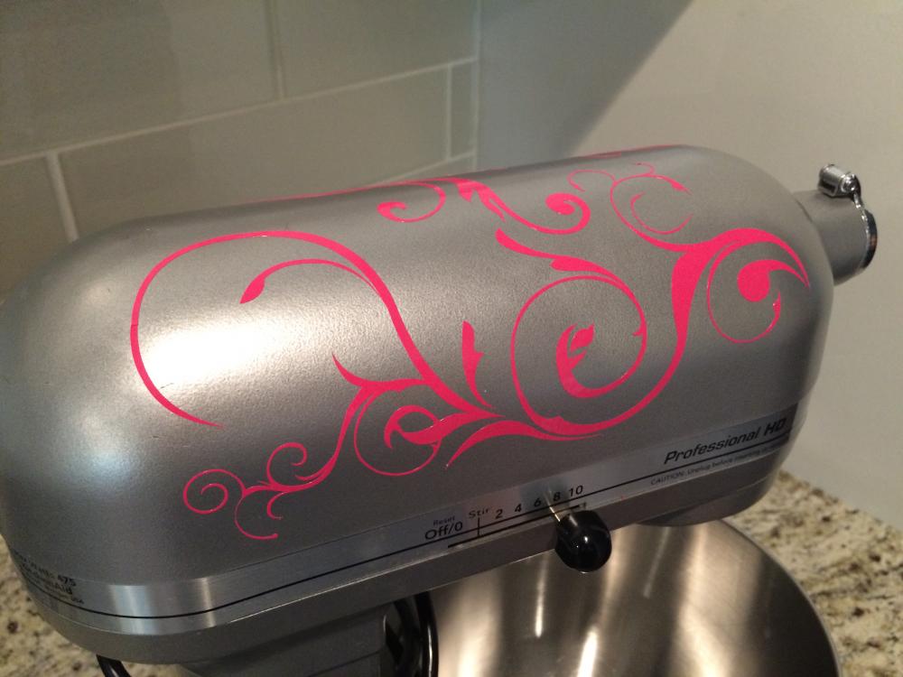 Kitchen Aid Floral wall sticker, vinyl decal | The Wall Works