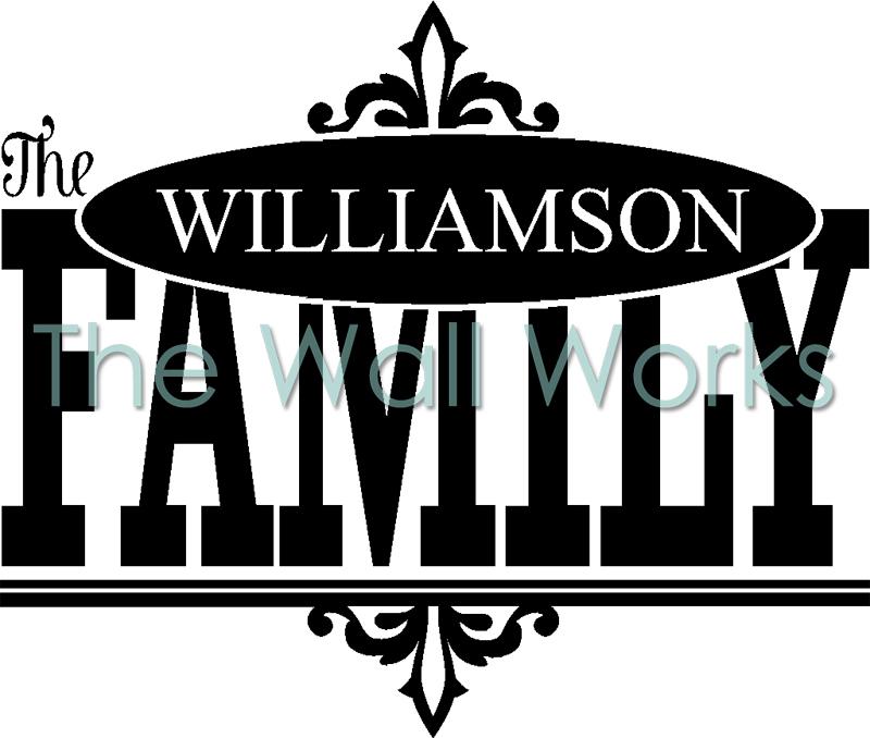 Family Name Plaque Wall Sticker Vinyl Decal The Wall Works Family Name Plaque Wall Sticker Vinyl Decal The Wall Works