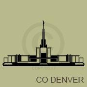 Colorado Denver Temple wall sticker, vinyl decal | The Wall Works